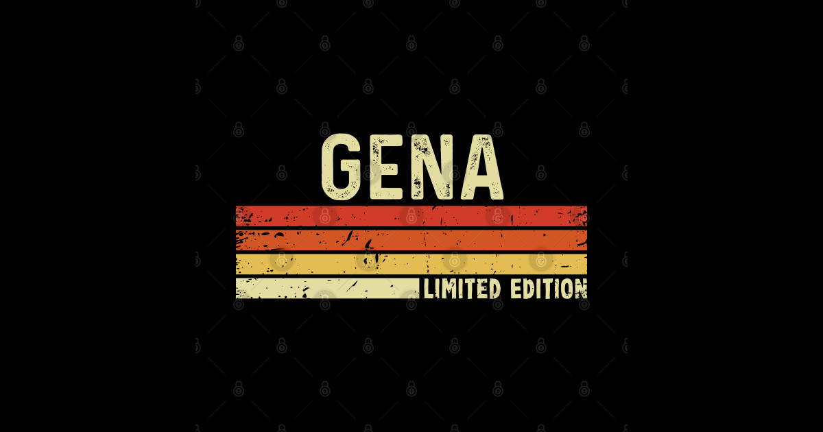 Gena Name Vintage Retro Limited Edition Gift - Gena - Sticker | TeePublic