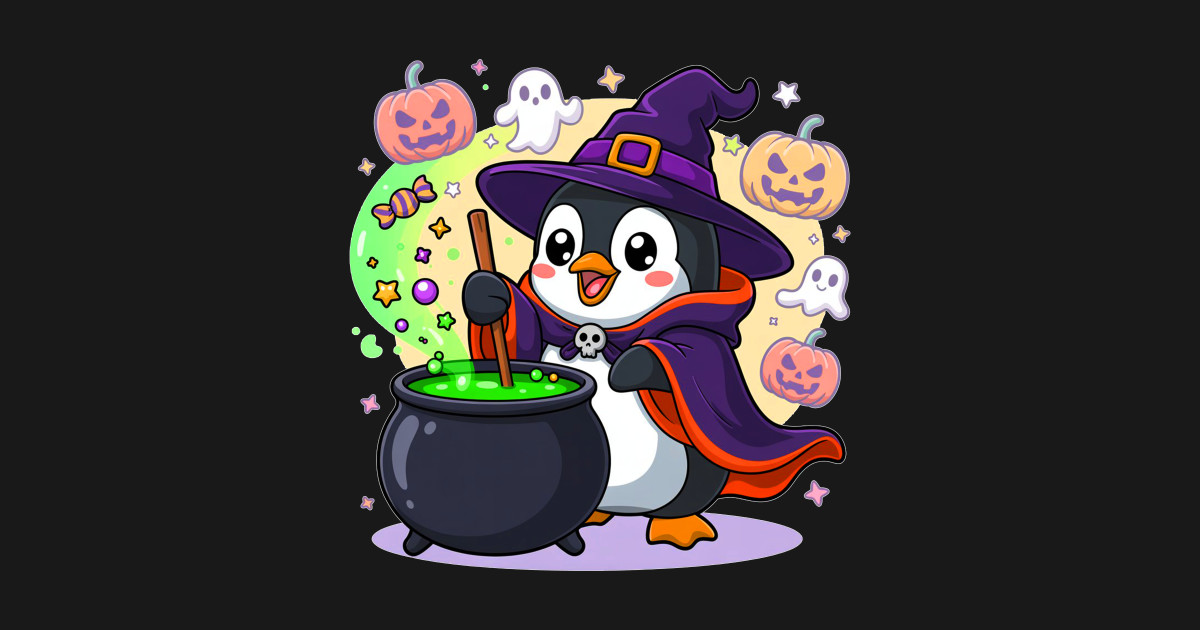 creator of salmon spell / halloween penguin - Halloween Penguin - T ...