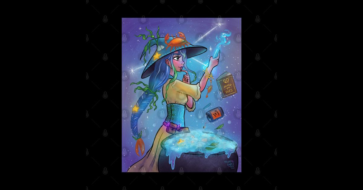 Cancer Witch - Cancer Astrology - Sticker | TeePublic