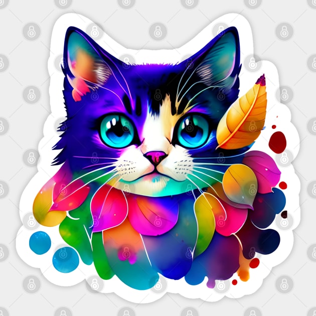 michi watercolor - Michi Watercolor - Sticker | TeePublic