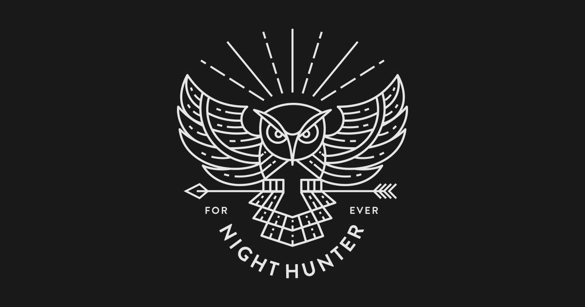 Night Hunter - Owl - T-Shirt | TeePublic