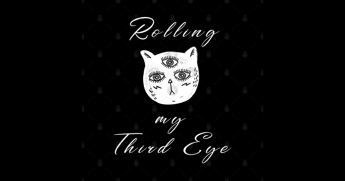 Brooding Cat - Rolling my Third Eye - Third Eye Chakra - Magnet | TeePublic