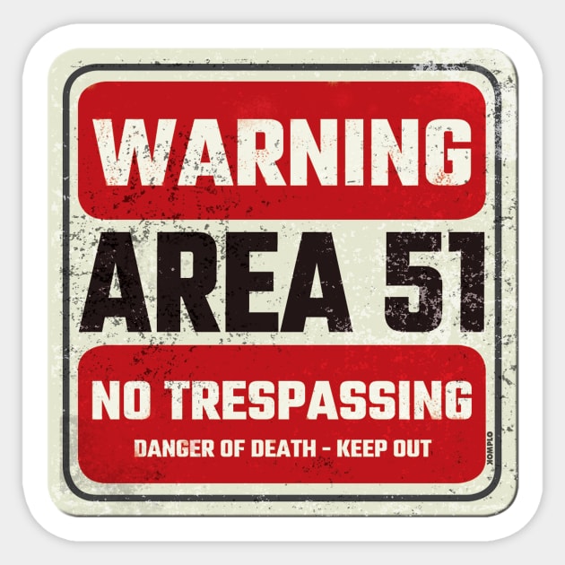 Area 51 Color version - Area 51 - Sticker | TeePublic
