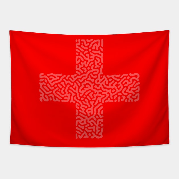 Red Cross Symbol in Abstract Fill Pattern Texture - Red Cross ...