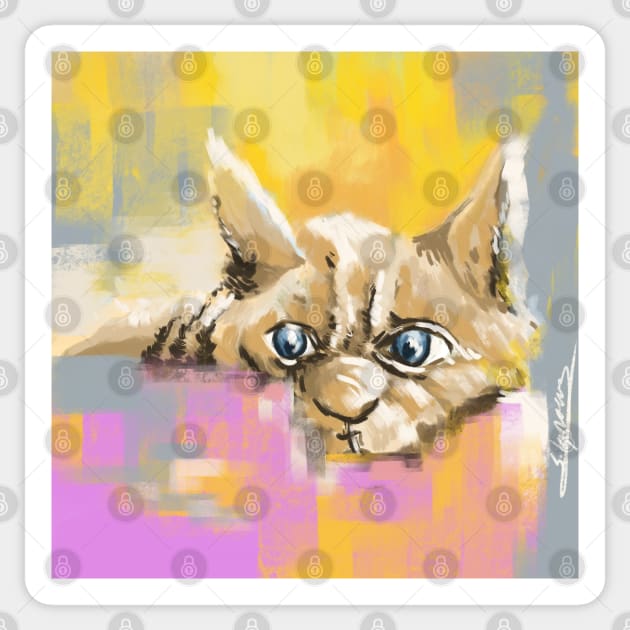 The cat - Cat - Sticker | TeePublic