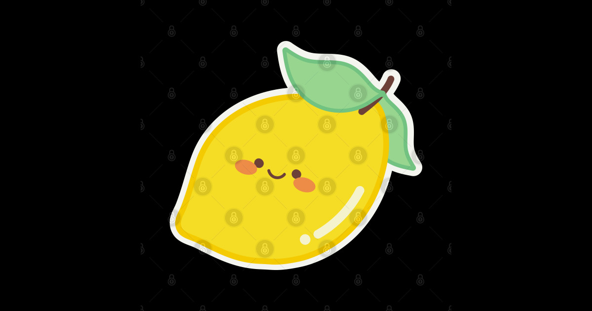 Kawaii Cute Lemon - Cute Lemon - Sticker | TeePublic