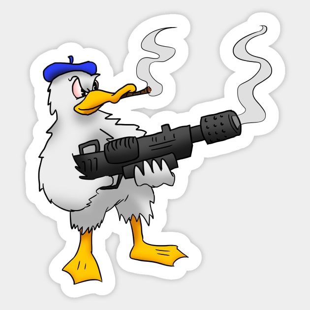 Killer Duck - Guns - Sticker | TeePublic