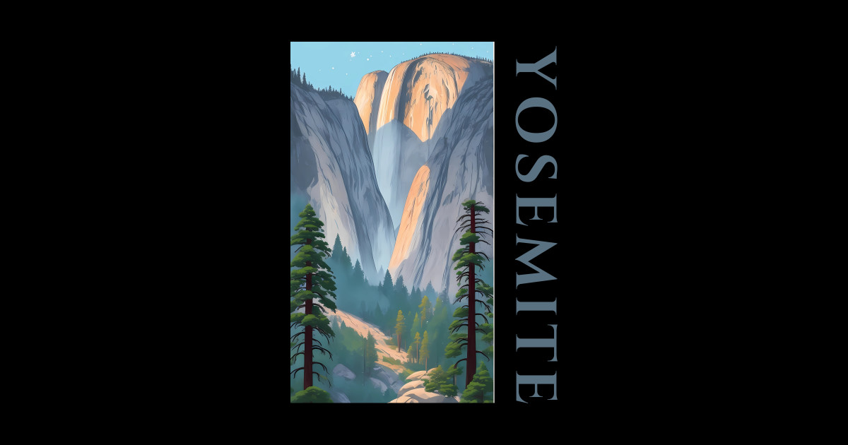 yosemite national park - Yosemite National Park - Sticker | TeePublic
