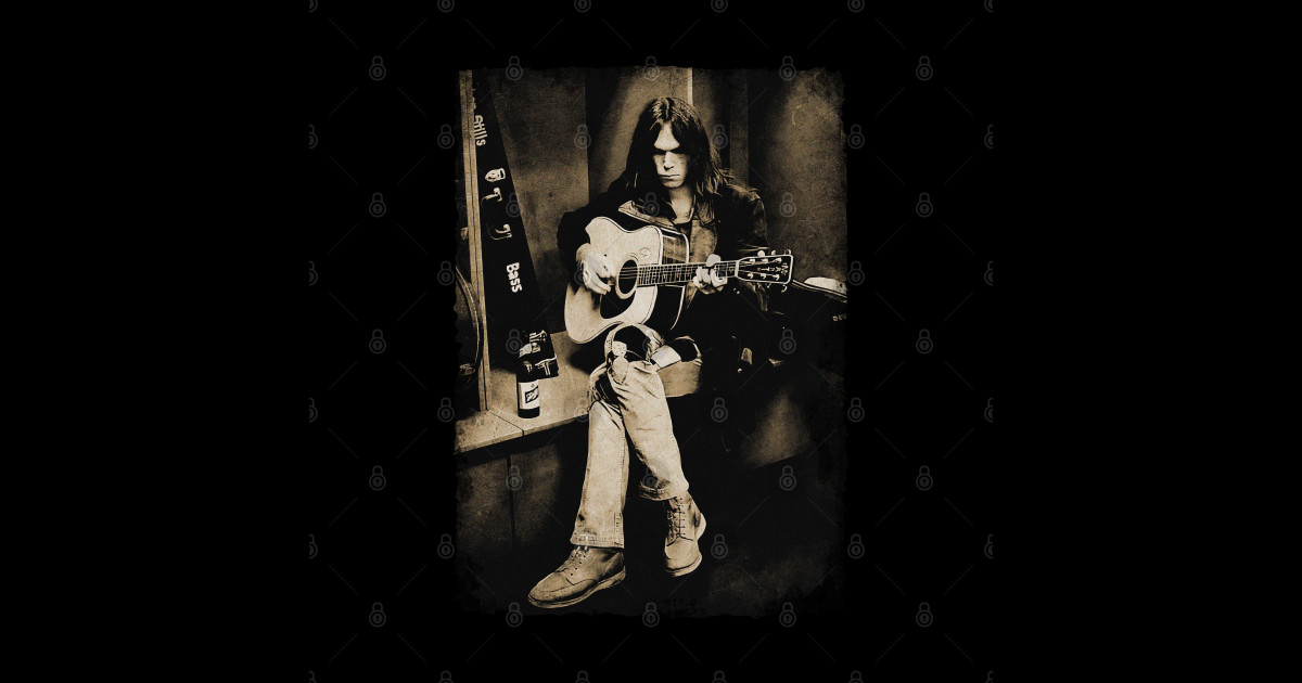 Neil Young 80s 90s - Vintage Retro Style - Neil Young - Sticker | TeePublic