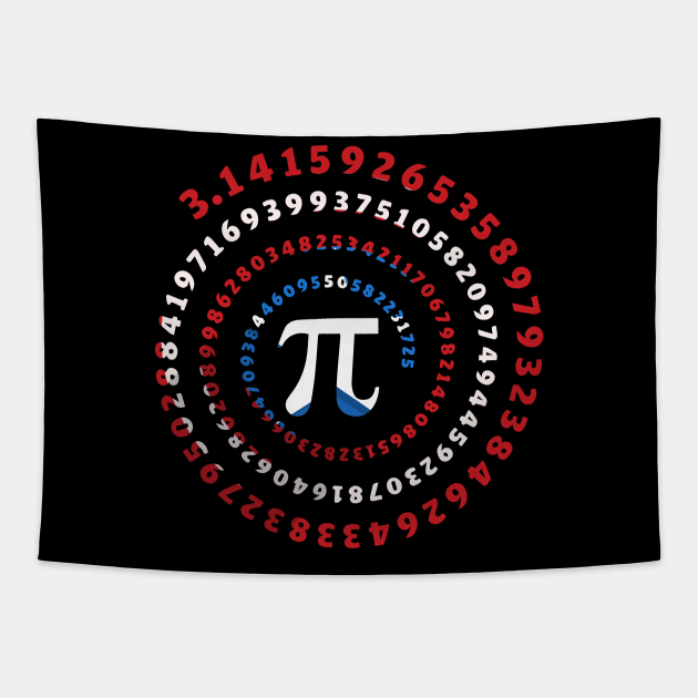 The Original Spiral Pi Math Teacher 3.14 Pi Day - Pi Day - Tapestry ...