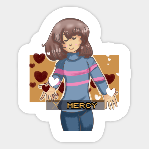 Frisk's Mercy - Undertale - Sticker | TeePublic