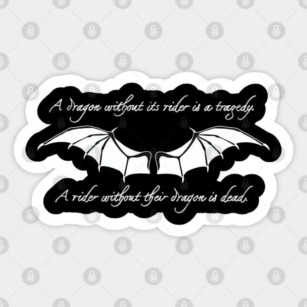 Fourth Wing Tairn Dragon Wings Book Series - Fourth Wing - Sticker ...