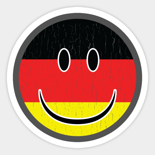 Smiley Germany Flag Fan German Fan Gift - Germany Flag Smiley - Sticker ...