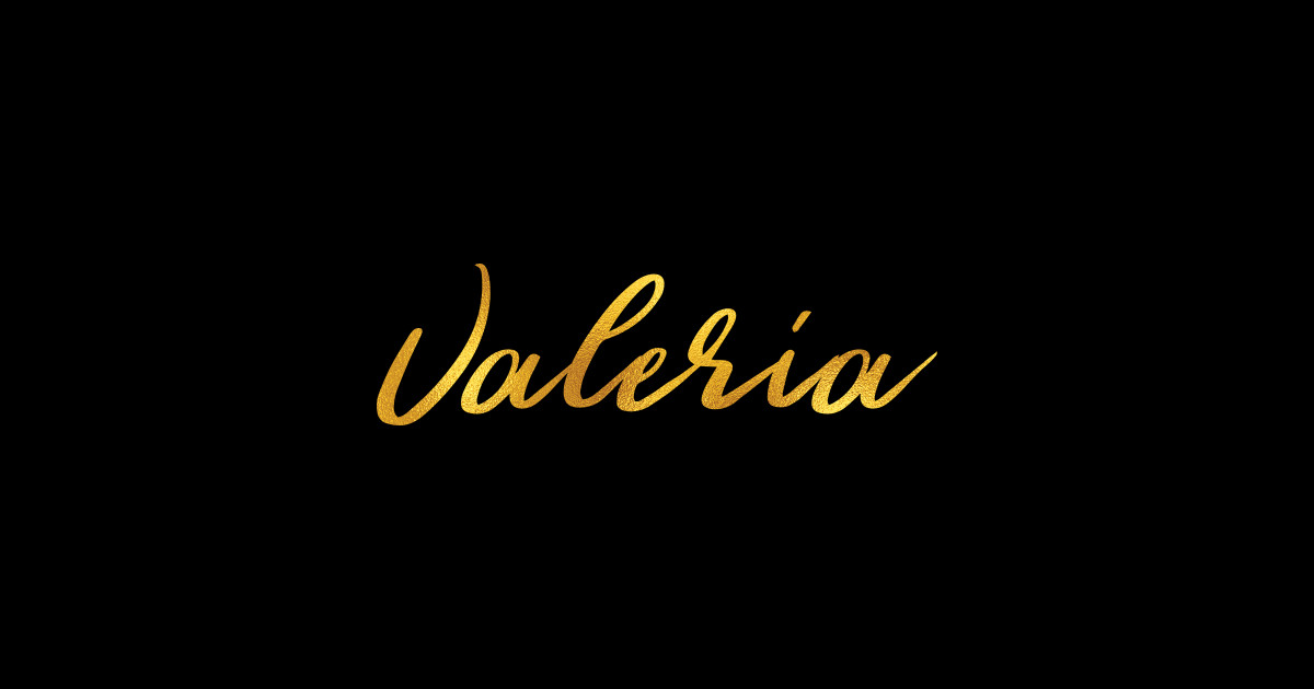Valeria Name Hand Lettering in Faux Gold Letters - Valeria - Sticker ...
