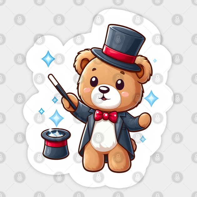 Cute Magic Bear Kawaii - Magic Bear - Sticker | TeePublic