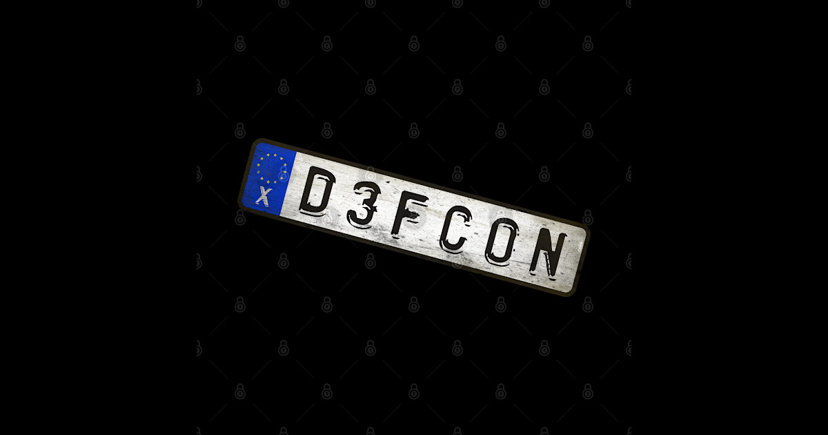 D3FC0N License Plate - Defcon - Sticker | TeePublic