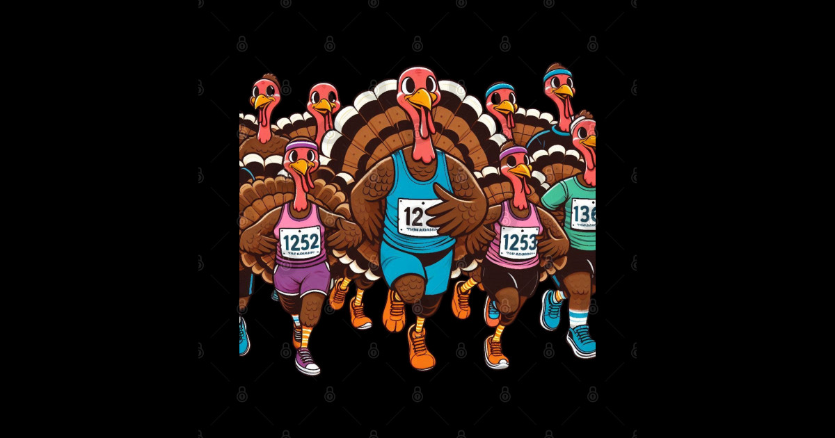 Turkey Trot Runners Fun Thanksgiving Athletes Kids - Turkey Trot ...