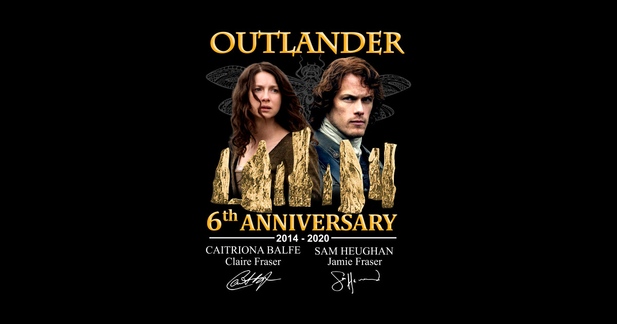 Outlander 6Th Anniversary 2014 2020 Cast Signed - Outlander - Sticker ...