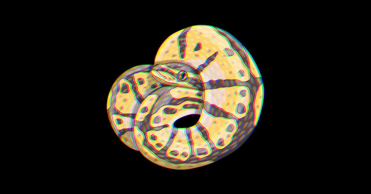 Chromatic Bumblebee ball python - Chromatic - Sticker | TeePublic