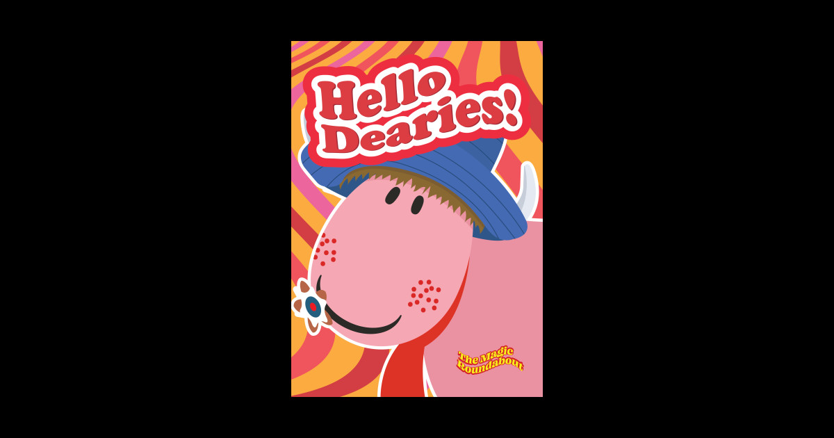 Ermintrude the Cow - The Magic Roundabout - Sticker | TeePublic