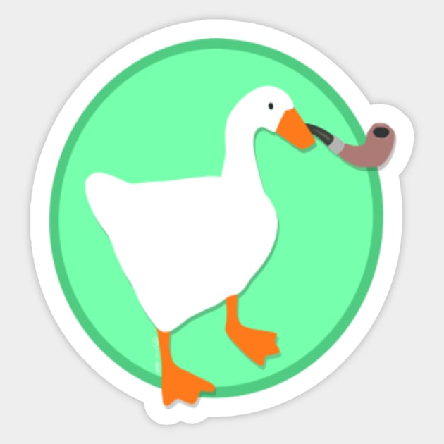 Goose and Pipe - Goose Game - Sticker | TeePublic