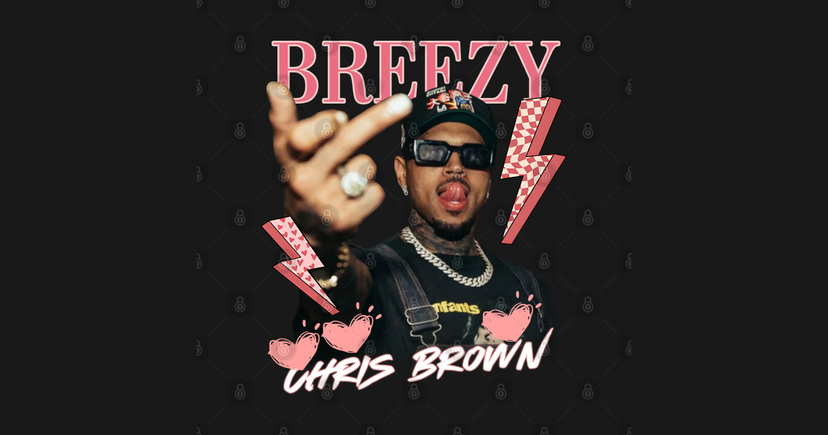 Vintage Chris Brown Middle Finger, Chris Brown Breezy Bowl XX 2025 ...