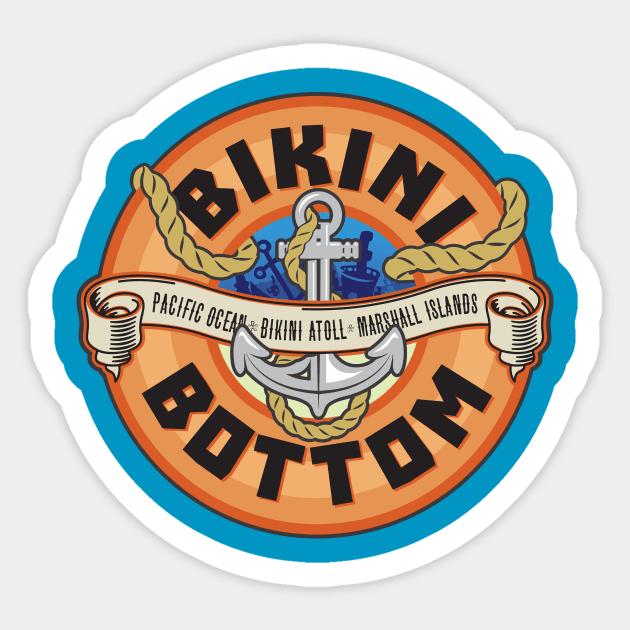 Bikini Bottom - Spongebob Squarepants - Sticker | TeePublic