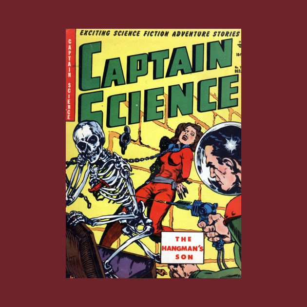 Captain Science vs Space Skeleton Comic Cover - Comics - T-Shirt ...