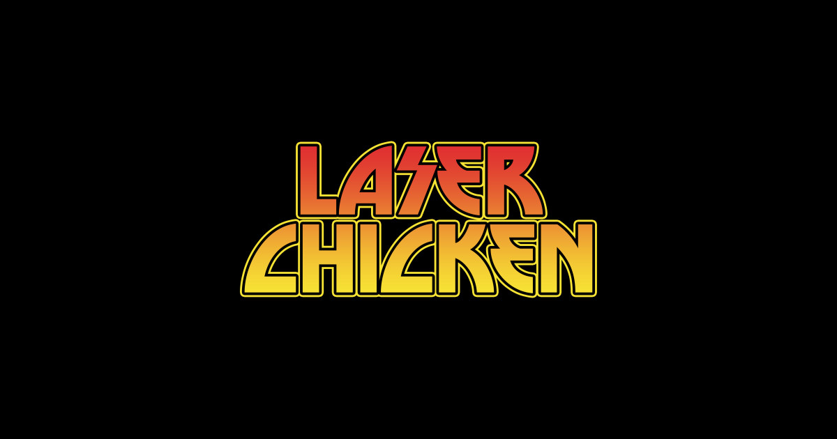 Laser Chicken - The Dark - Sticker | TeePublic