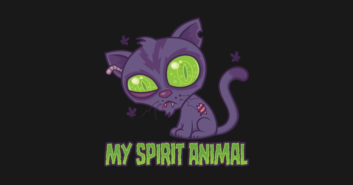 Zombie Kitten Is My Spirit Animal - Zombie Cat - T-Shirt | TeePublic