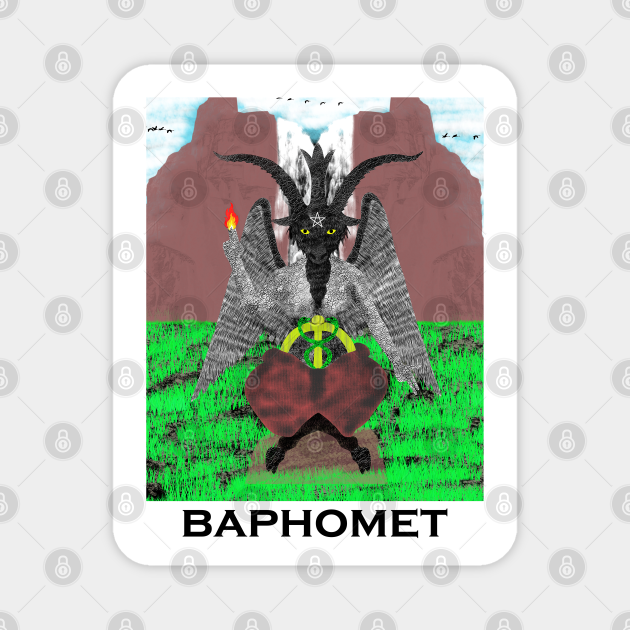 The Devil Baphomet Tarot Card - Tarot Card Devil - Magnet | TeePublic