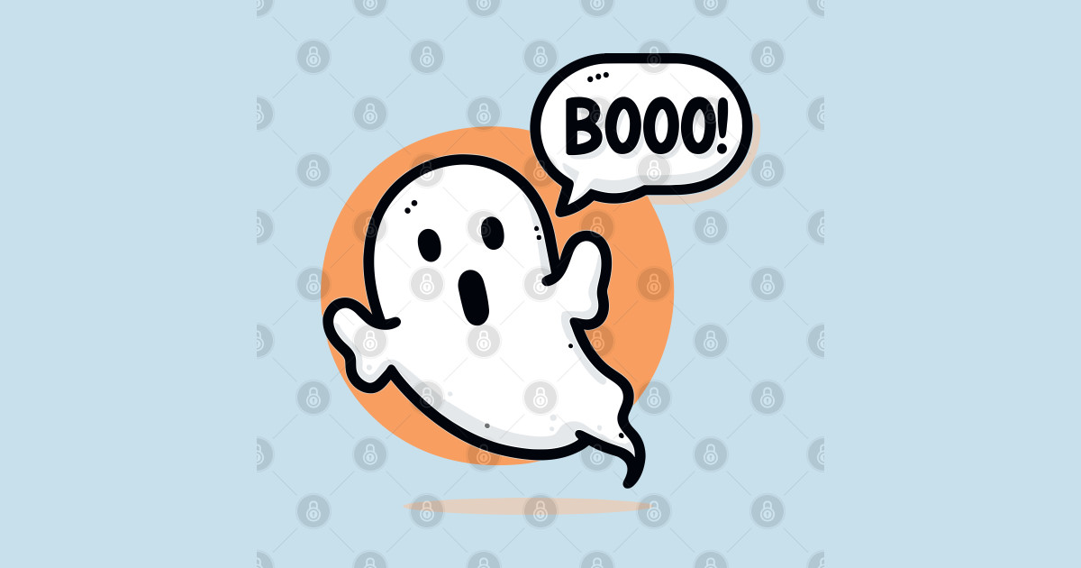 Spooky Ghost Boo Halloween - Ghost - T-Shirt | TeePublic