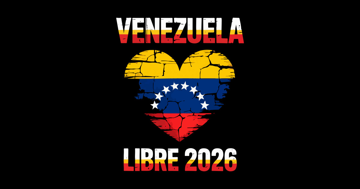 Venezuela Libre 2026 Freedom Heart Flag Design - Venezuela Libre ...