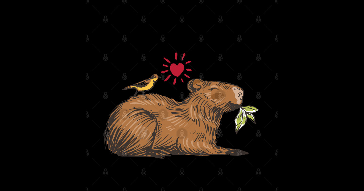 Capy Valentine's Day Adorable Happy Capybara design - Capybara ...