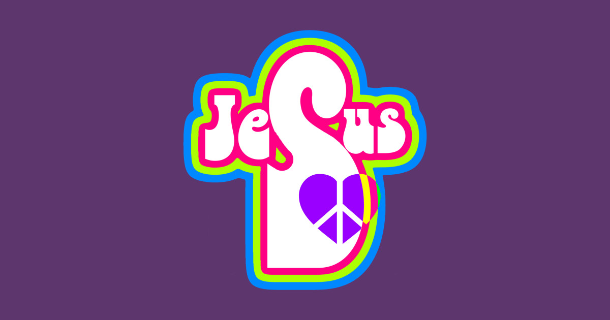 Jesus Cross Purple Peace sign - Jesus Christ - T-Shirt | TeePublic
