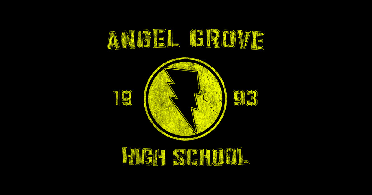 Angel Grove High School - Power Rangers - T-Shirt | TeePublic