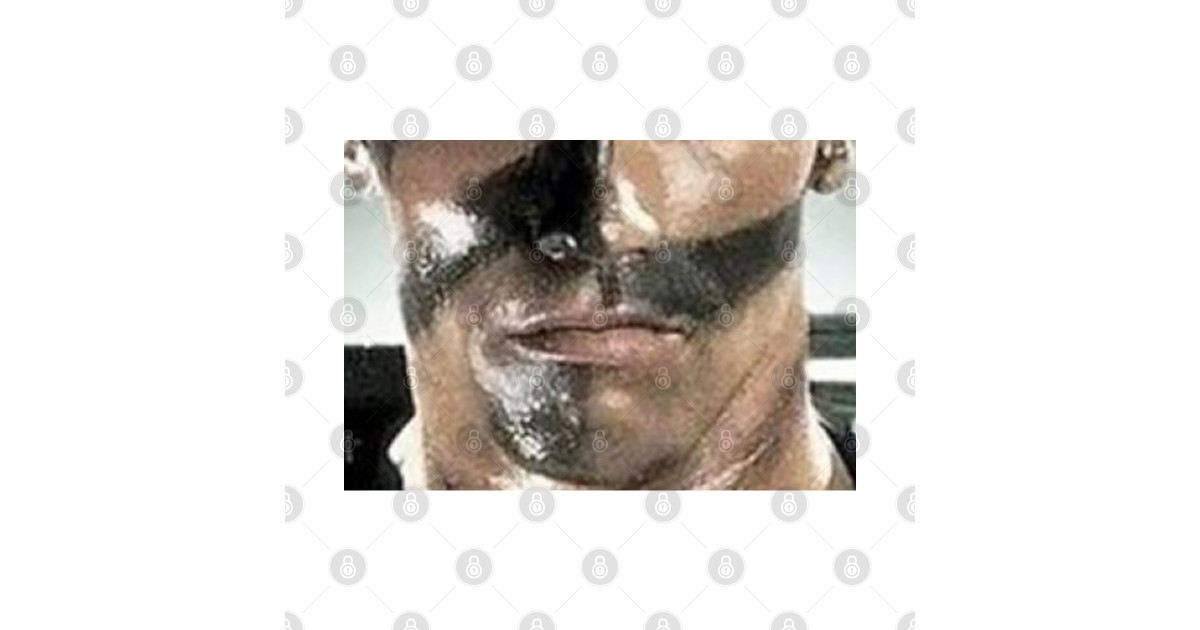 arnie commando face mask - Commando - T-Shirt | TeePublic