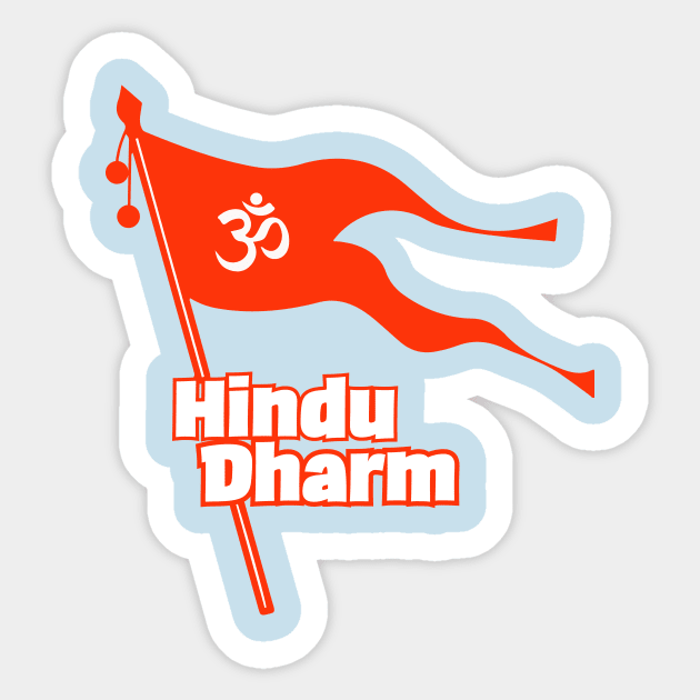 Hindu Dharm English Flag - Hindu - Sticker | TeePublic