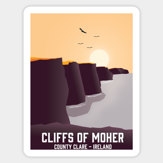 Cliffs of Moher - Cliffs Of Moher - Sticker | TeePublic