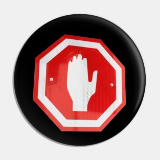 Stop Warning Hand Sign Pins and Buttons for Sale | TeePublic