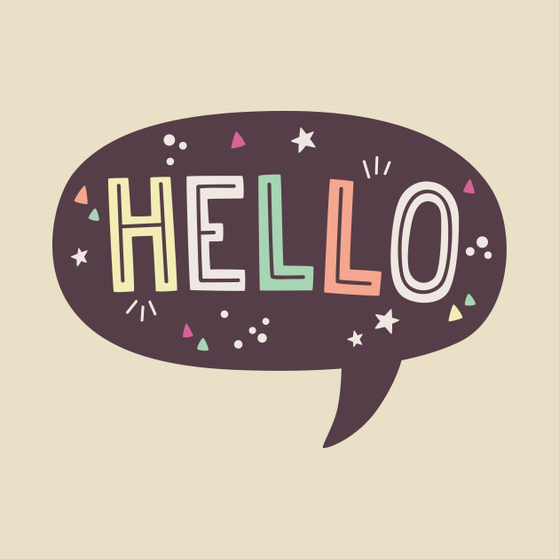 Hello Speech Bubble Typography - Hi - T-Shirt | TeePublic