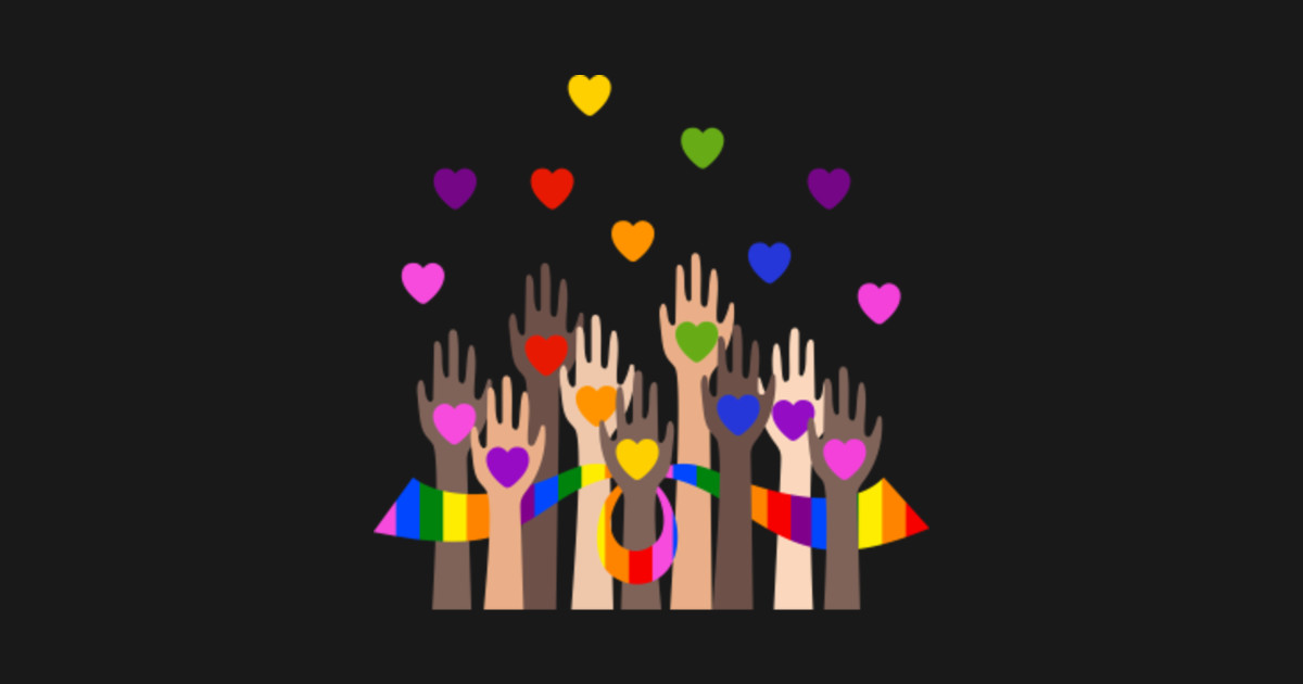 Gay Pride Clothing Lgbt Rainbow Flag Heart Unity Proud Ally Gay T