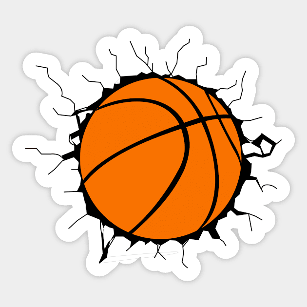 Hard impact - Basketball - Sticker | TeePublic