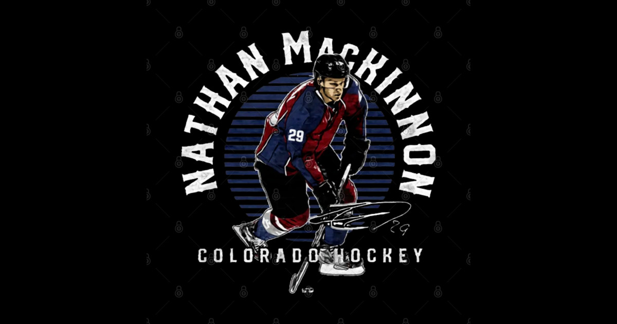 nathan mackinnon emblem - Ice Hockey - Sticker | TeePublic