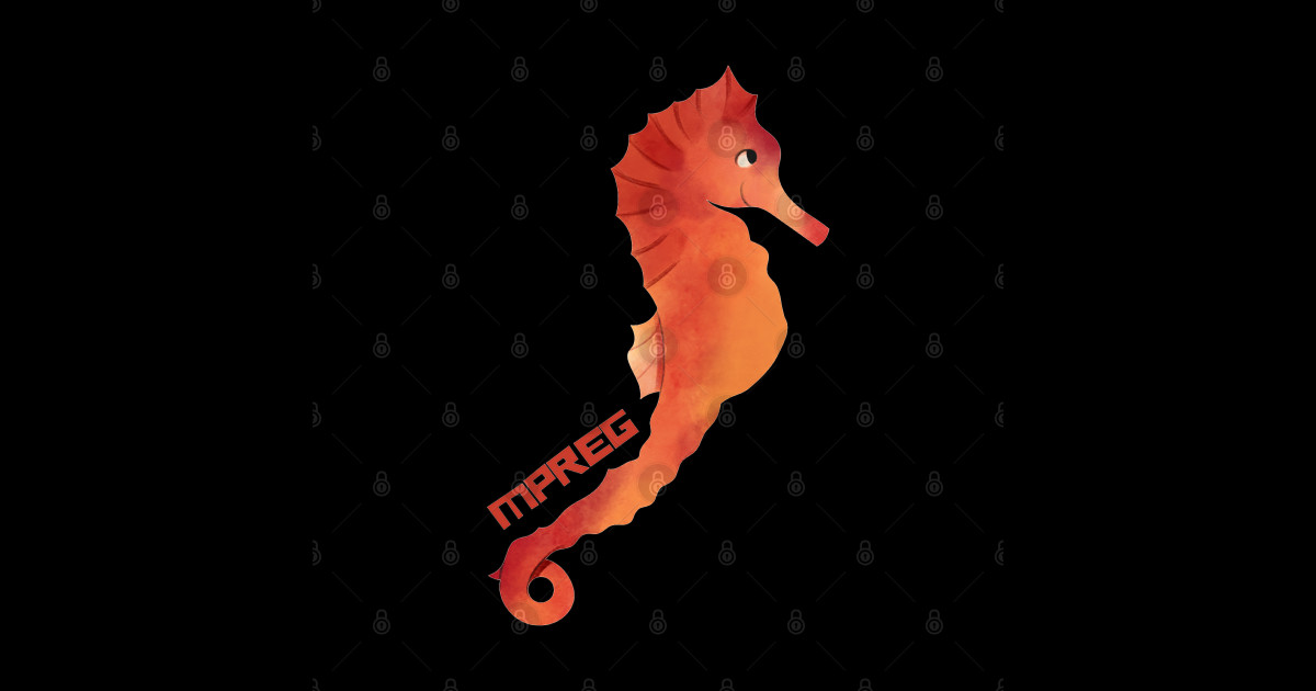 Cursed Seahorse MPREG MEME - Mpreg - Sticker | TeePublic