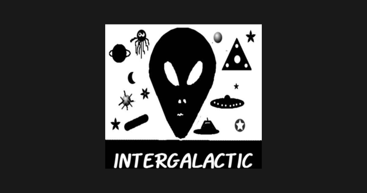 Intergalactic illustration on Black Background - Tshirtdesigns - T ...
