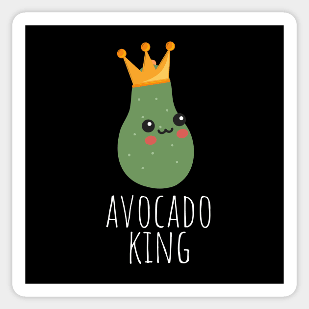 Avocado King Cute - Funny Avocado - Sticker | TeePublic
