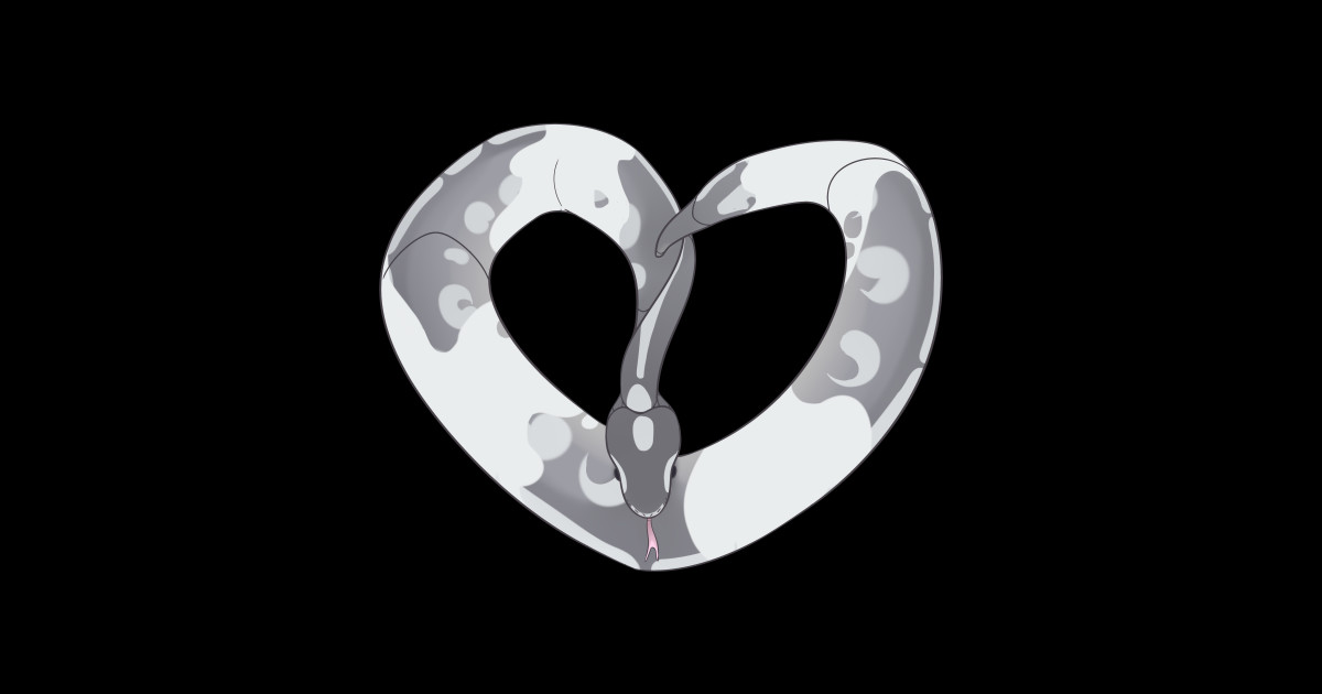 Ball Python Heart (Pied) - Ball Python - Sticker | TeePublic