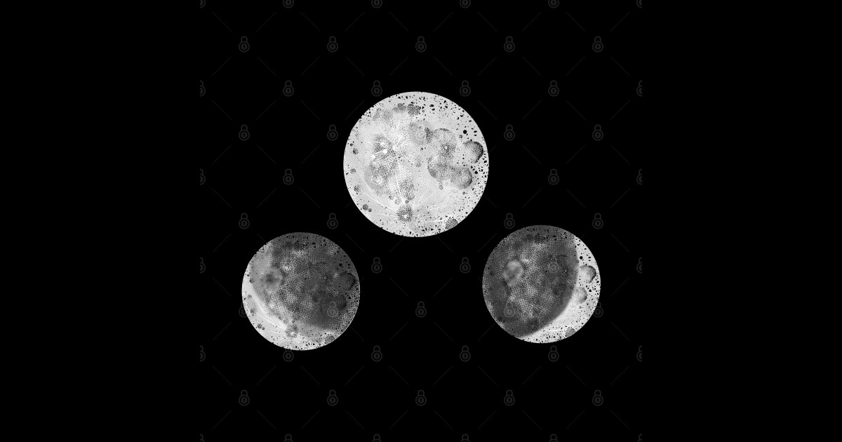 Three Moon Hatching - Moon - Sticker | TeePublic