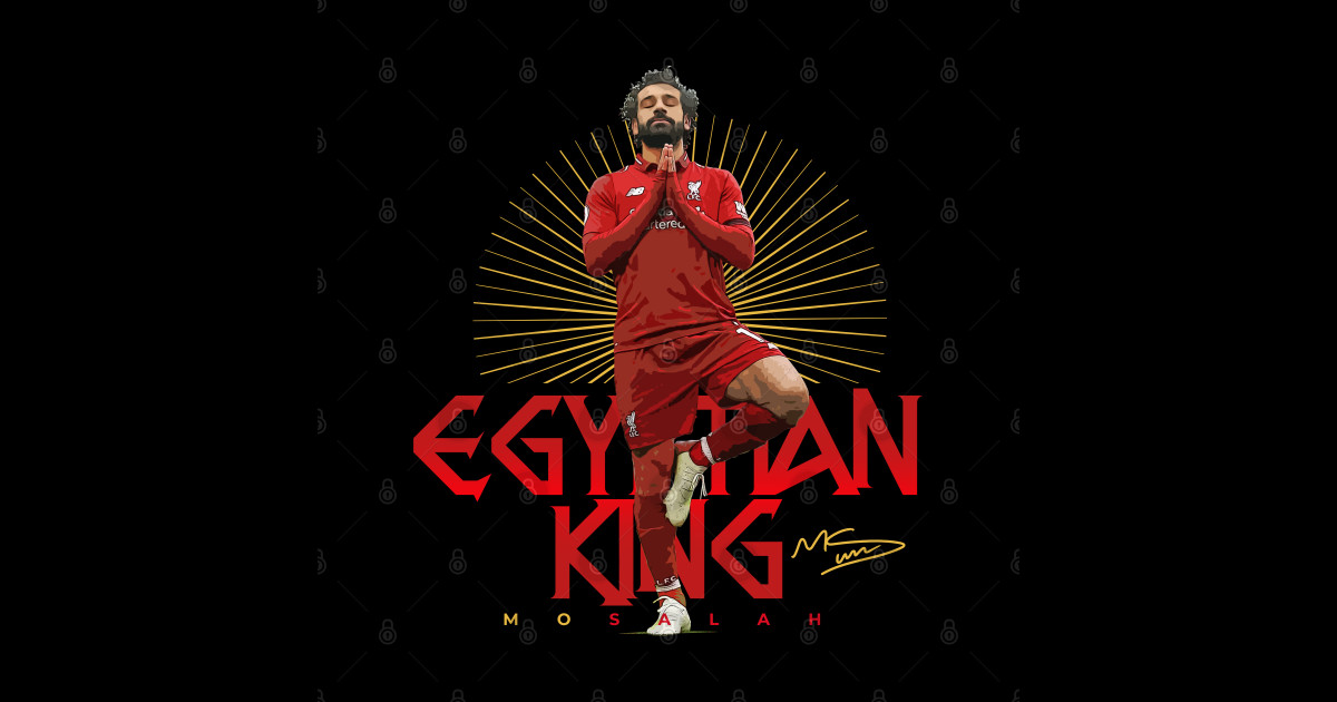 Mo Salah Egyptian King - Mo Salah Football - Sticker | TeePublic